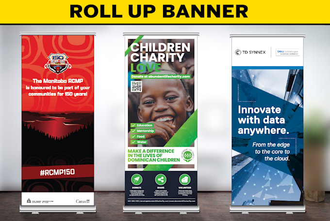 Design roll up banner, table top banner, event banner design by ...