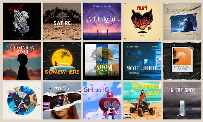 Design a creative song or album cover art of any theme by Bhavy_25 | Fiverr