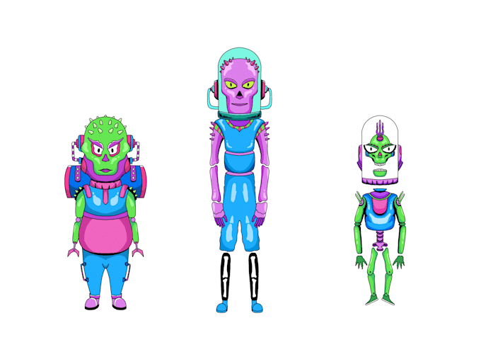 Draw cyber punk illustration by Monoor | Fiverr