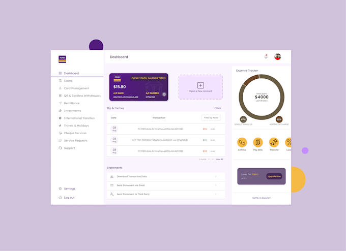 Do website ui design, dashboard, landing pages with clickable prototypes by Shadowkiss_ed | Fiverr