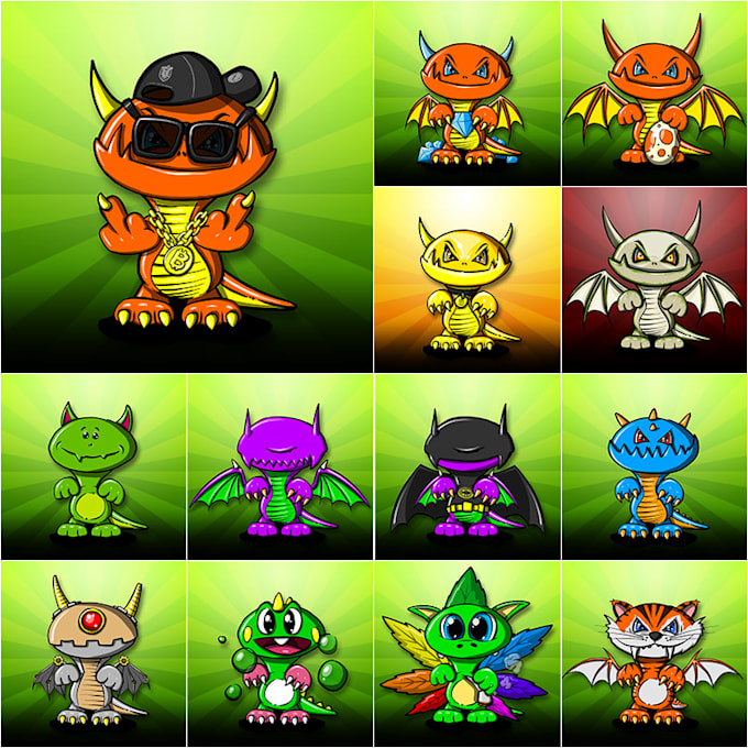 Create awesome cartoon style nft art for you by Switchingbrains | Fiverr