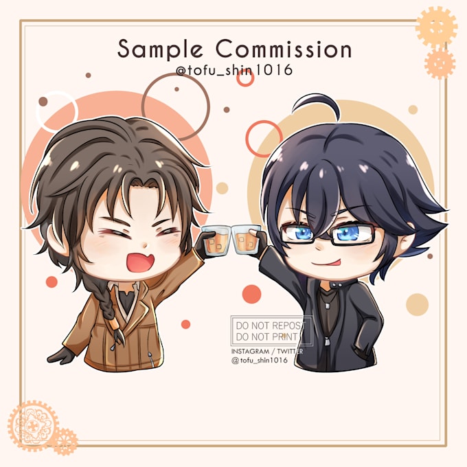 Full Render Chibi Commission By Shinnakuroba Fiverr