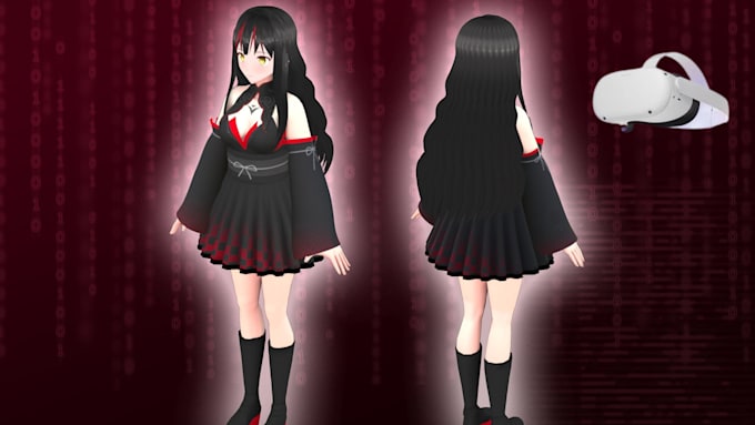 Do vrchat vrc avatar fursona furry 3d vtuber model vroid animation rig ...