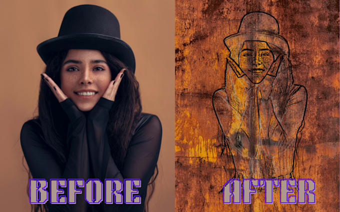Transform photos into realistic woodcuts by Danushka4185 | Fiverr