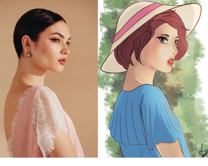 Draw You With Anime Manhwa Style By Adri Naline20 Fiverr