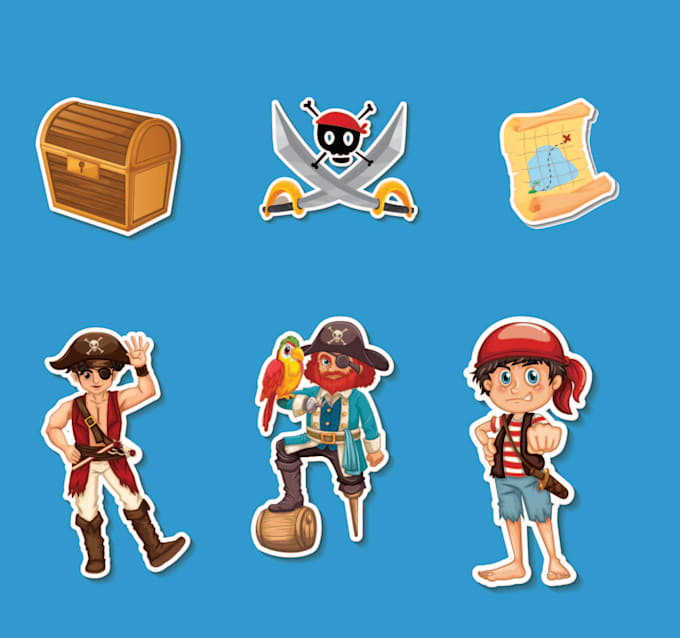 Design cute stickers for you by Amenrafiq | Fiverr