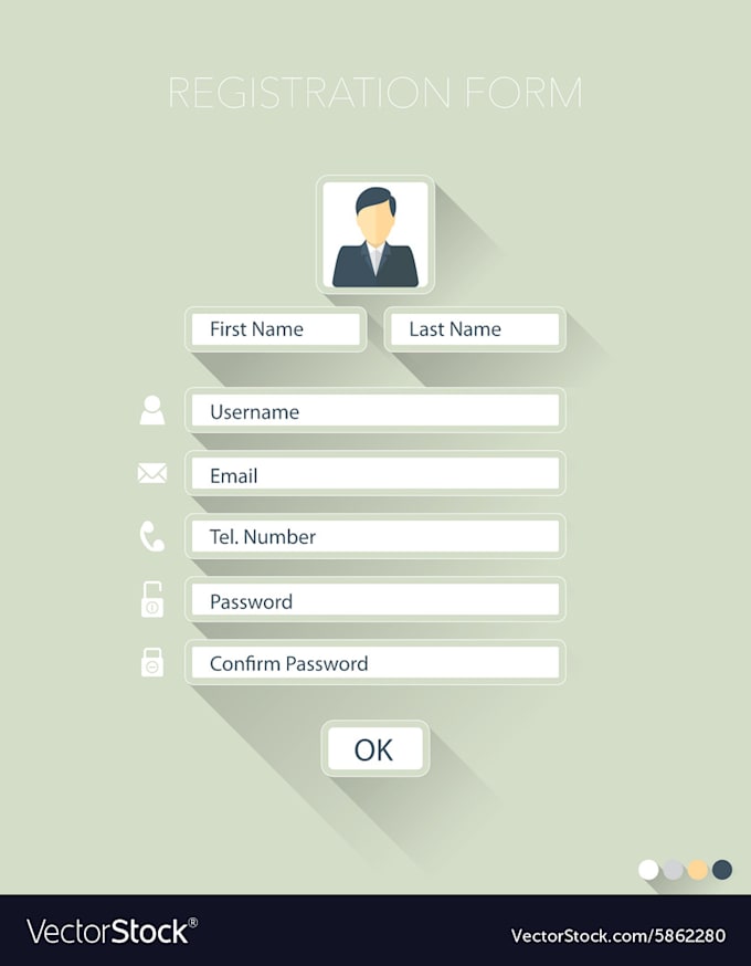 Design custom form for sign up, login and any kind of registration form ...