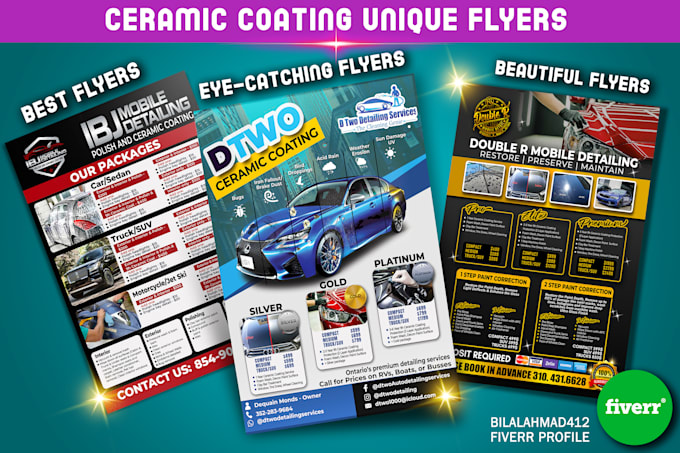 Design ceramic coating protection, ceramic coating flyer by Bilal_red ...