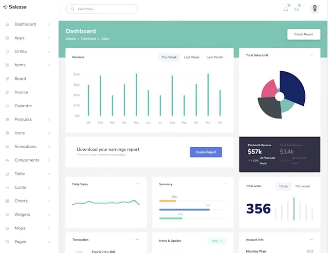 Create responsive web app, dashboard, admin panel by Mohsinhassan506 ... Create responsive web app, dashboard, admin panel by Mohsinhassan506 ...