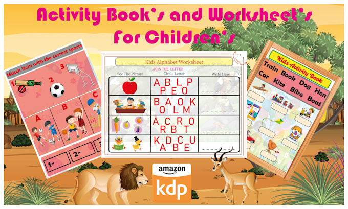 Create a custom activity book and worksheet for children by ...