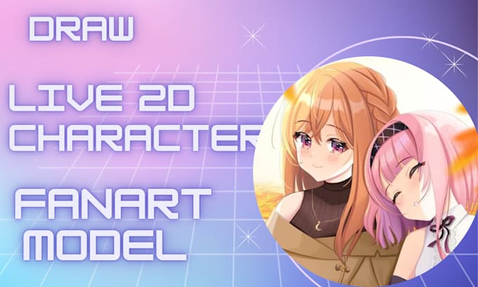Draw and rig fanart vtuber model for live2d vtuber live 2d character ...