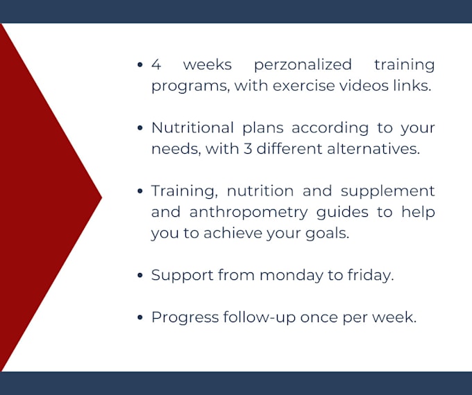 Make you a personalized training and nutritional program by Juliang2204 ...
