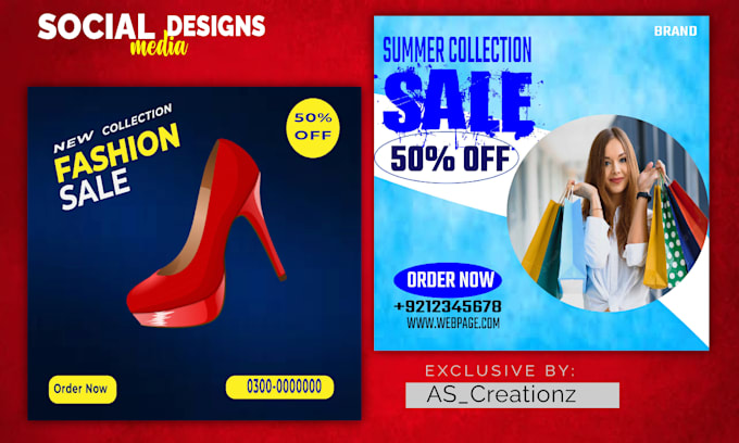 Create amazing social media post designs and advertisements by As ...