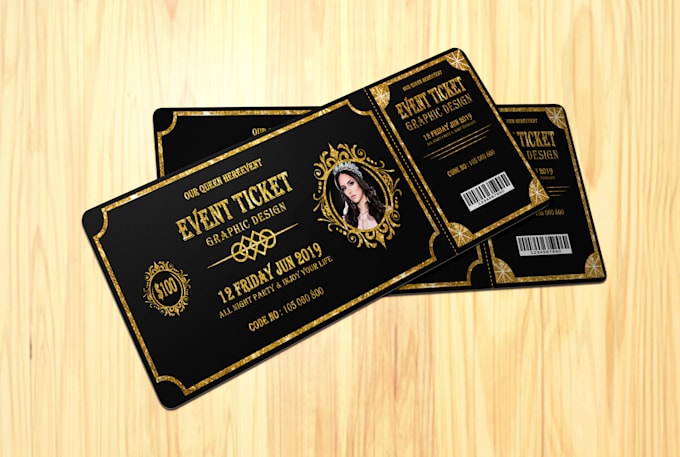 Design professional style event tickets and invitations for any event ...