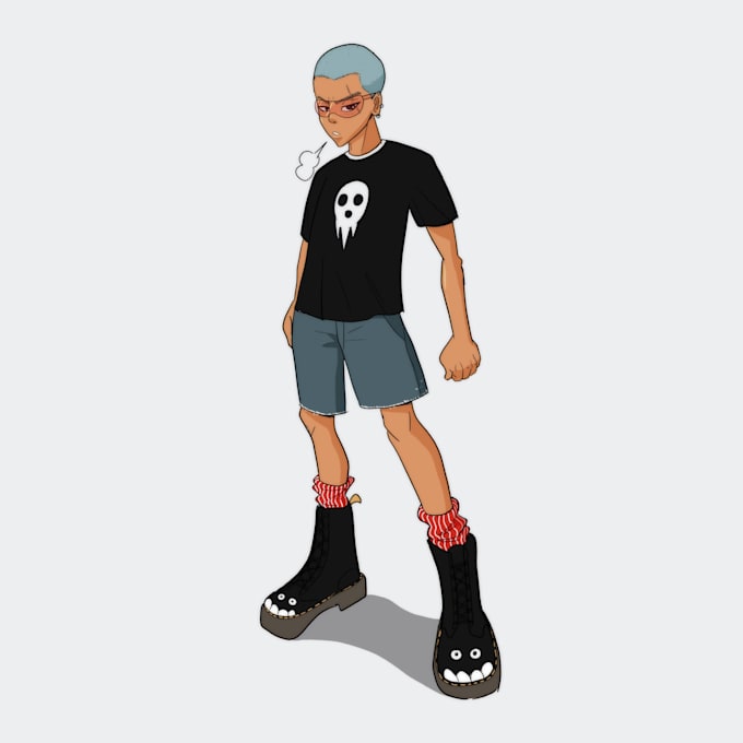 Do some really good anime character design with style by ...