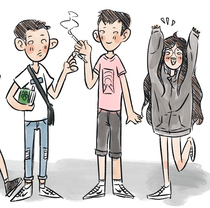 Draw a sketchy style illustration by Priscillacafer | Fiverr