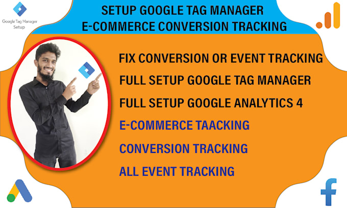 Setup google tag manager, analytics 4, ga4 ecommerce conversion tracking in gtm by Dm_ads ...