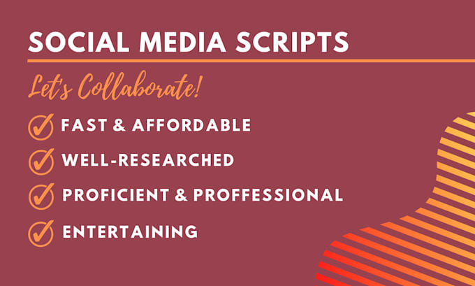 Write scripts for social media contents by Rodmilldraws | Fiverr