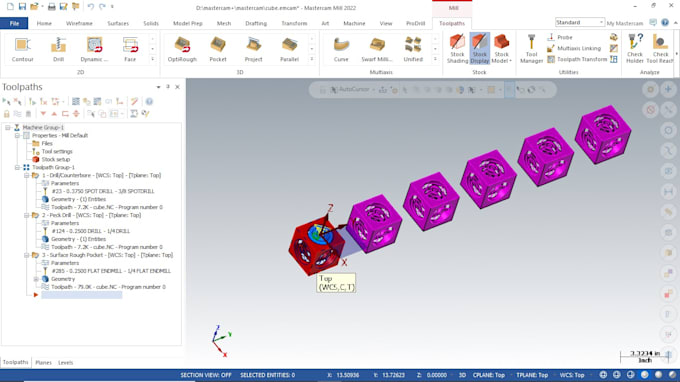 Generate g codes with mastercam for 3 4 and 5 axis machines by Zeeshanraja255 | Fiverr
