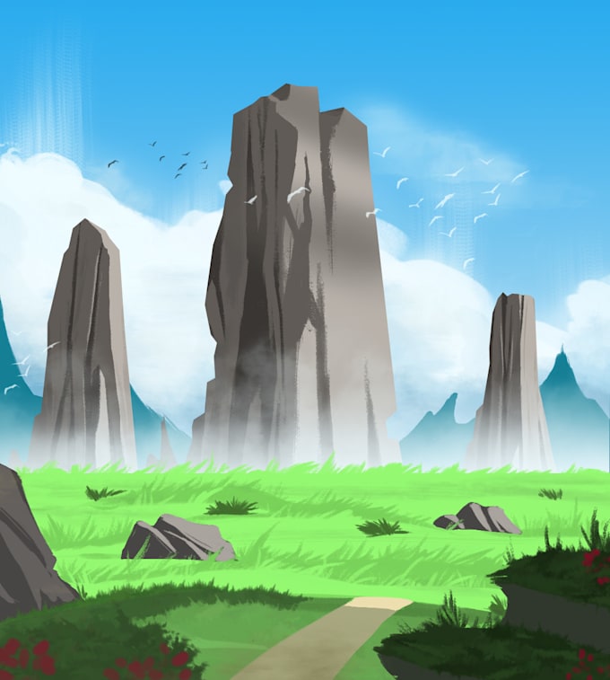 2d game environment art by Beyzaerg | Fiverr