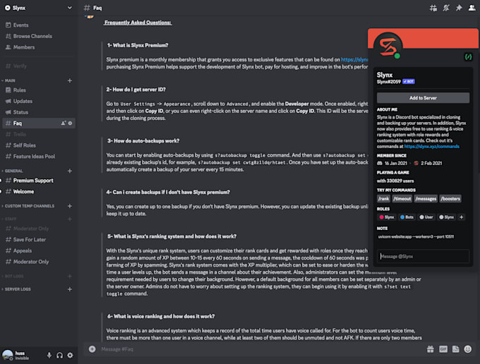 Code a discord bot by Huss0001 | Fiverr