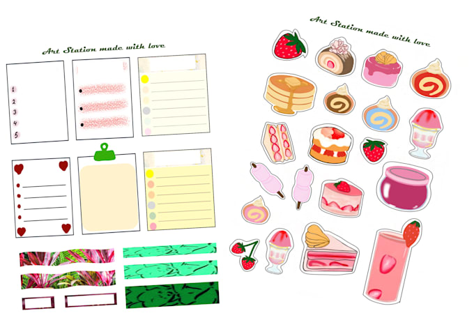 Make you printable planner stickers, printable digital paper by Totah ...