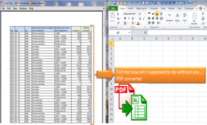 Convert pdf to excel by Dinesha096 | Fiverr