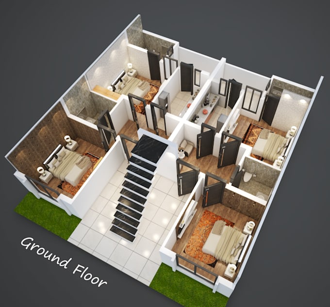 Design architectural drawing interior, exterior, 2d drawing, and 3d ...