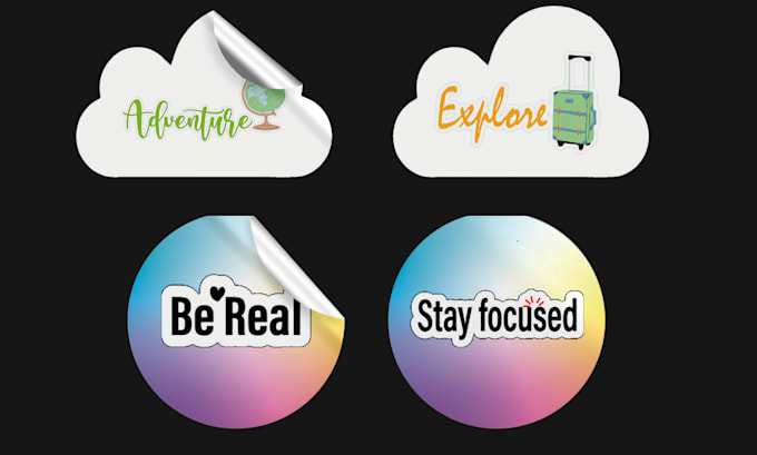 Create typography sticker design by Shamadesigns | Fiverr