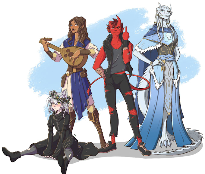 Draw your character design of your own character by Stella_drawings ...