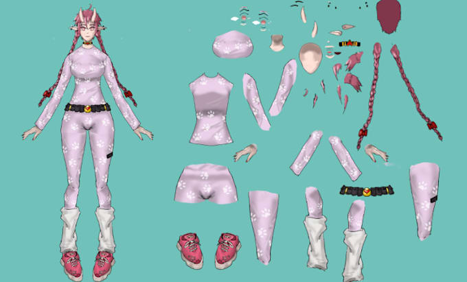 Create A Live 2d Model Ready For Rigging By Kaido2d Fiverr