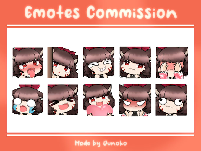 Draw your twitch emotes, by junoko by Junokovysfo | Fiverr
