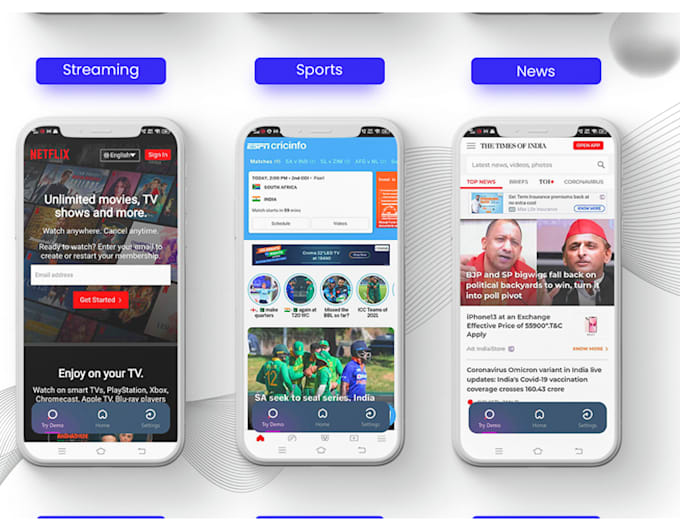 Flutter universal web multipurpose android and ios application by Kamnass | Fiverr