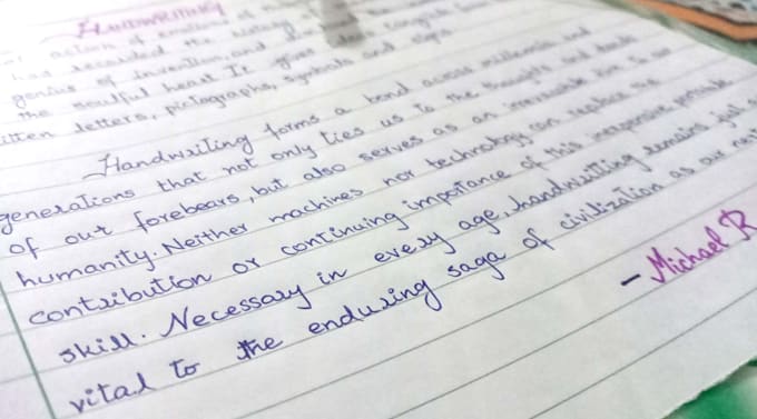 Handwrite notes in cursive as well as simple writing by Sairaatif282 ...
