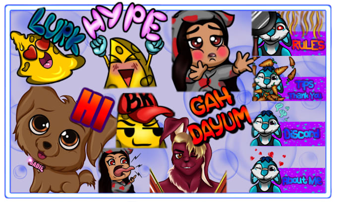 Create twitch emotes,stickers,panels,badges and custom art by ...