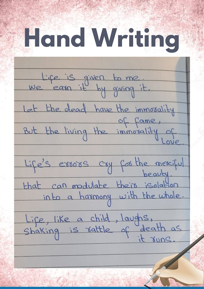 Hand write any type of documents, letters by S_waseema | Fiverr