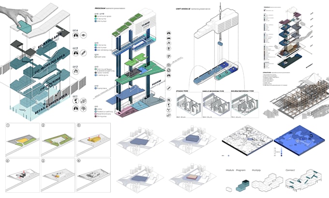 Create outstanding 3d model and architectural diagram by ...