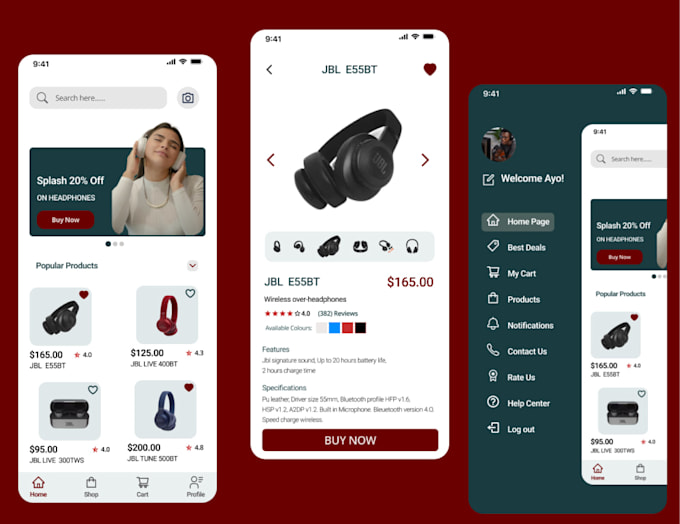 Create high quality ui ux designs for web and mobile apps by Ada_amaa | Fiverr