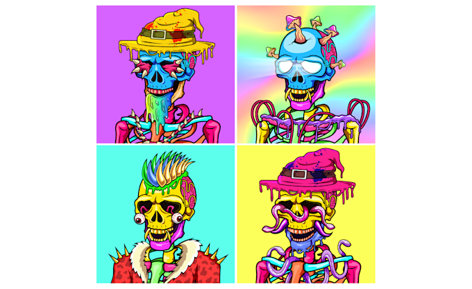 Create nft characters for 1k 5k 10k collection with metadata by Omarelf ...