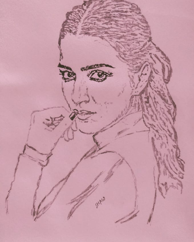 Draw pencil sketch portrait realistic and handmade and authentic by ...