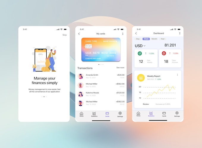 Design a creative mobile app ui ux design with prototype by Aichtalg ...