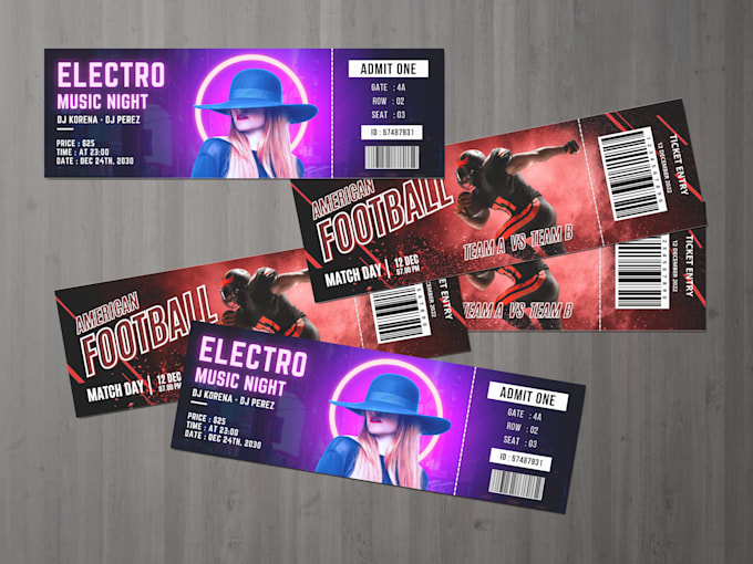 Custom and unique ticket and voucher designs for any event by S_chamod ...