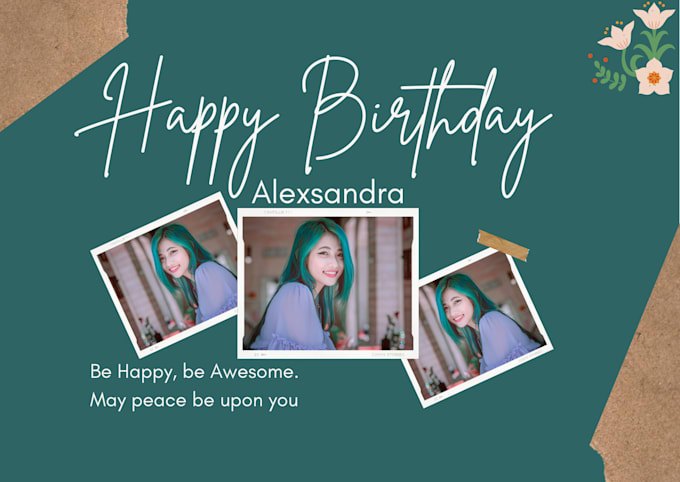 Design a beautiful aesthetic birthday card by Parulsharma2408 | Fiverr