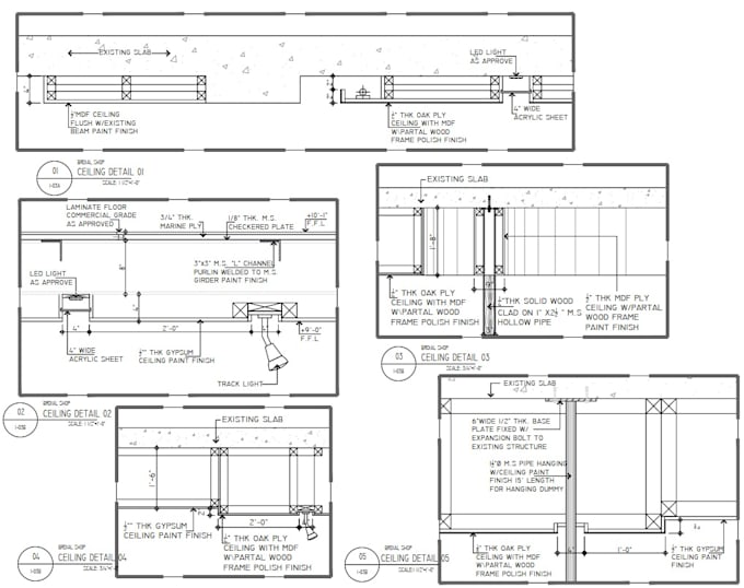 Do autocad 2d layouts sections elevations details drawings by Farhanrehman167 | Fiverr