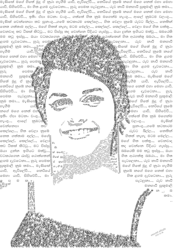 Do text portrait art design by Nsbyart | Fiverr