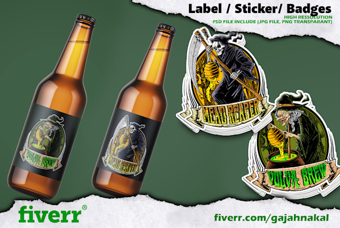 Create sticker designs for labels and merchandise by Gajahnakal | Fiverr