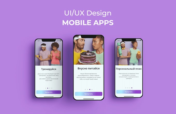 Design creative mobile app ui ux for ios and android by Hannasemyvolos | Fiverr