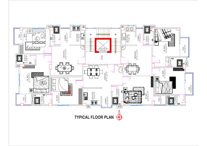 Make Autocad 2d Floor Plan Elevation Section And Site Plan By Tareqbhuiyan Fiverr