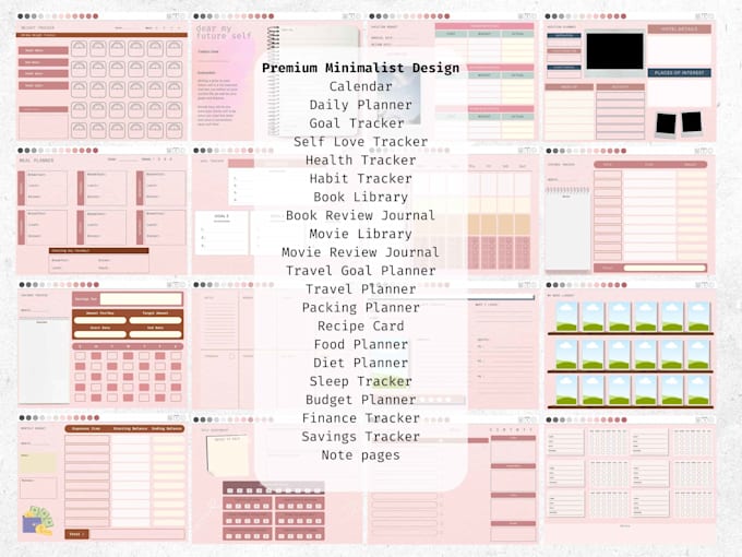 Design a digital planner journal for personal or commercial use by ...