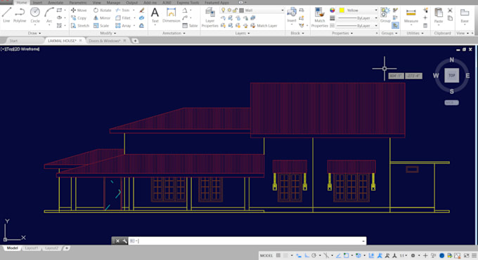 Draw 2d floor plan, house plan, elevations, in autocad by Sanjeewa_j | Fiverr